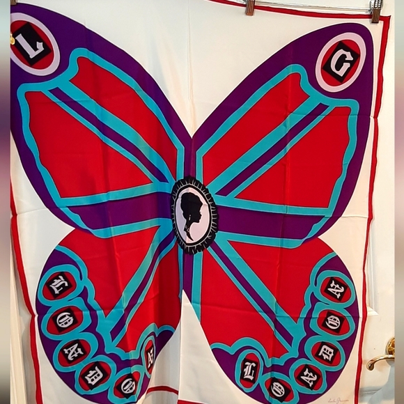 Lulu Guinness | Accessories | Lulu Guinness Scarf Raspberry Butterfly ...